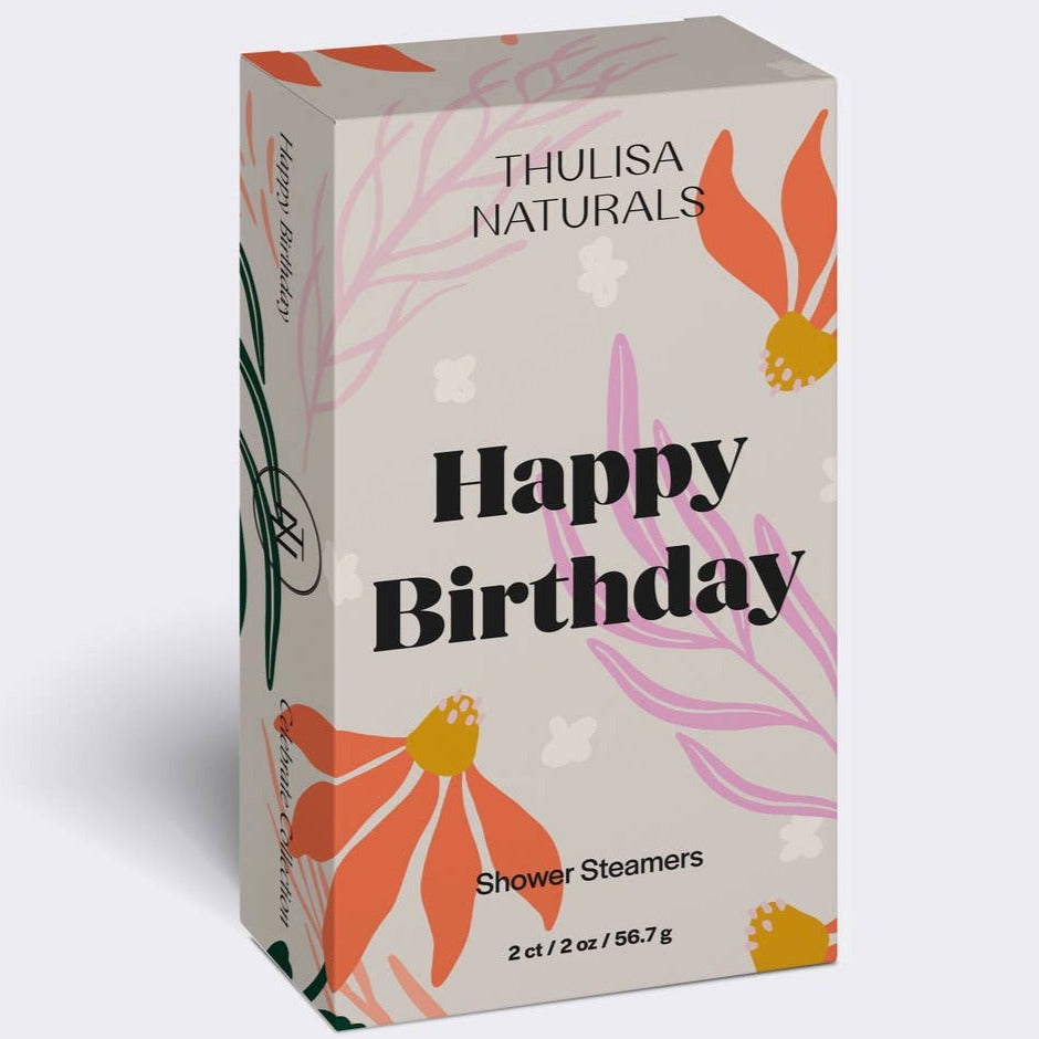 Happy Birthday Shower Steamers - Lavender Geranium – Sidebloom Shop